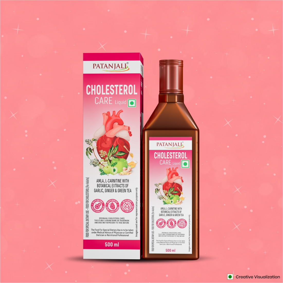 Patanjali Garlic & Ginger Cholesterol Care Liquid Bottle (500 ml) – nutrelanutrition