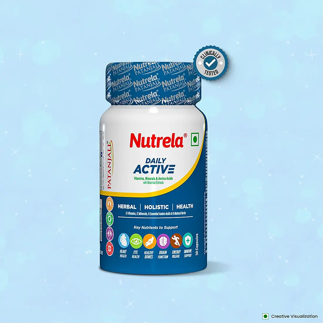 Patanjali Nutrela Daily Active Multivitamin 30 Capsules (Pack of 1 ...